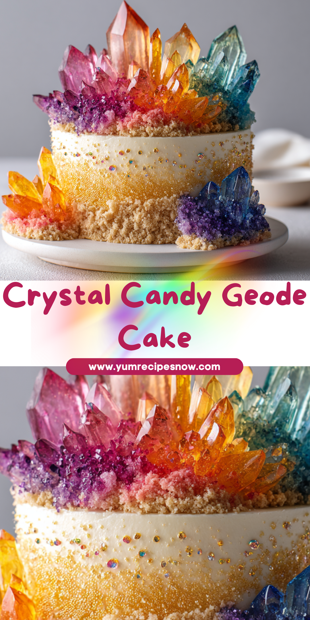 Crystal Candy Geode Cake – Yum Recipes Now